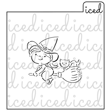 Pyo Stencil Witch On Broom Iced