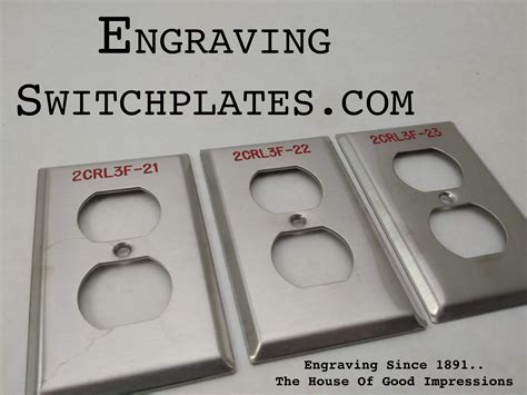 Engraved Stainless Steel Switch Plates Laser Engraving Pros