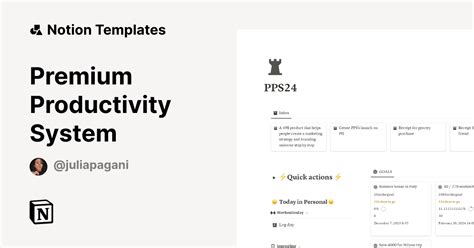 Premium Productivity System Template Notion Marketplace