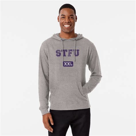 Stfu College Lightweight Hoodie By Urbandeploymen Redbubble