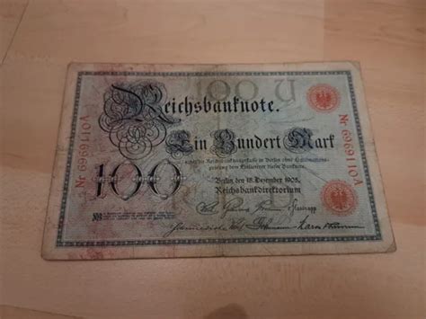 100 REICHSMARK REICHSBANKNOTE Berlin 1905 German Empire Kaiserreich EUR