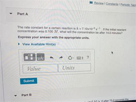 solved m review constants periodic table part a the rate