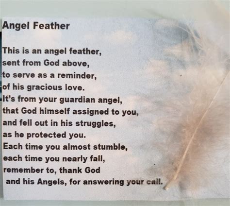 Angel Feather Poem Etsy