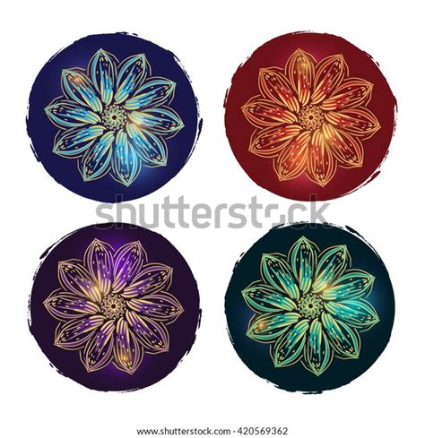 Circle Mandala Fretwork Icon Hand Drawn Stock Vector Royalty Free 420569362 Shutterstock