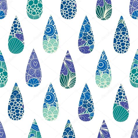 Raindrops Seamless Pattern Stock Vector Image By ©vyazovskaya 50717429