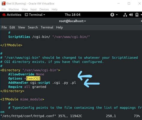 Enabling Cgi Script In Webserver To Read Python Files By