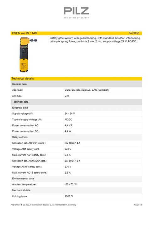 Schmersal Pilz Safety Interlock Switches Metal At ₹ 26000 Piece In Sas