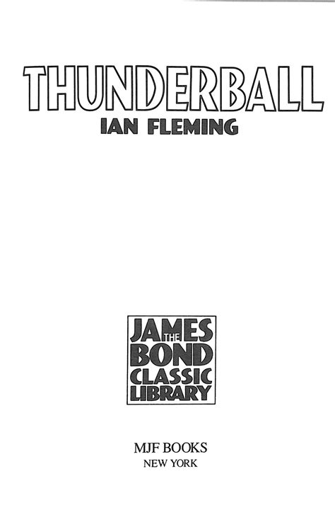 Thunderball 1989 Fleming Ian