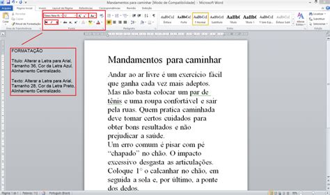 Atividade 1 Microsoft Word 2010