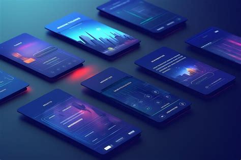 Banking App Interface Screens Premium Ai Generated Image