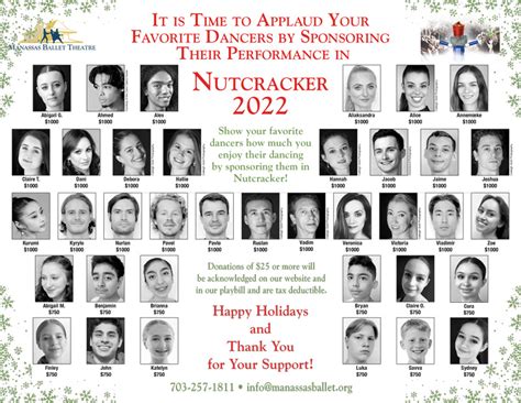 Nutcracker Sponsor Flyer 2022 Manassas Ballet Theatre