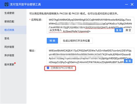 如何区分密钥格式类型 支付宝文档中心
