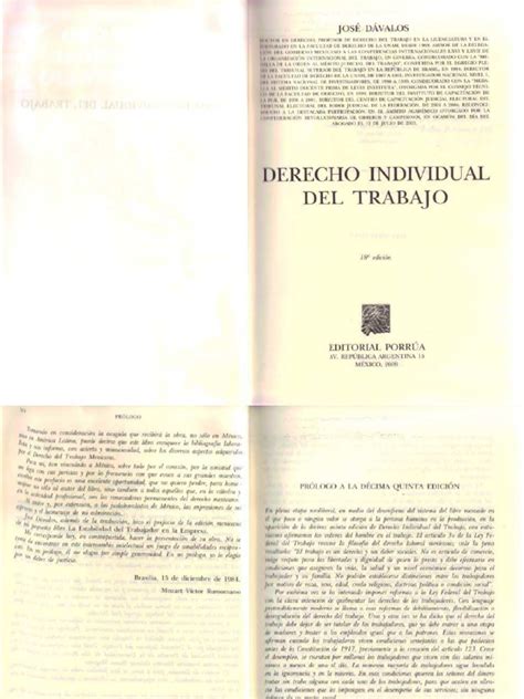 Derecho Individual Del Trabajo Jose Dava Pdf