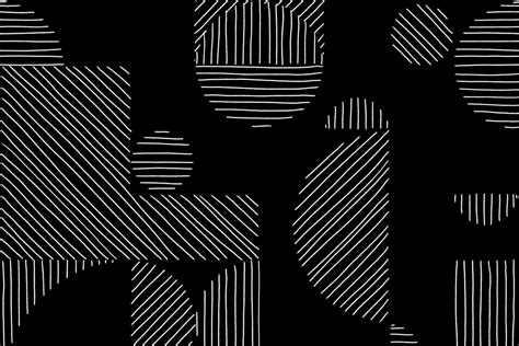 Black And White Geometric Wallpaper Mural Hovia Hovia