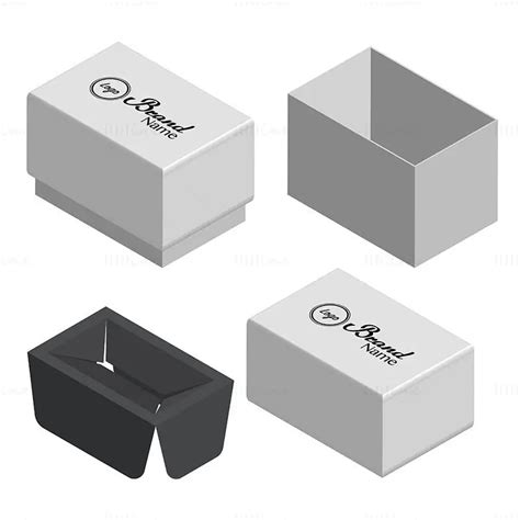 Cardboard Packaging Box With Support Dieline Vector