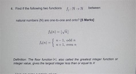 Solved 4 Find If The Following Two Functions Fi NŐn