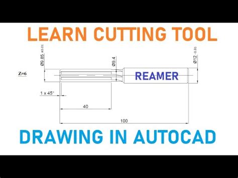 How To Draw A Reamer In Autocad Reamer Drawing Tutorial Autocad