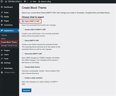 A Walk Through Tutorial On Using Create Block Theme Plugin Wordpress