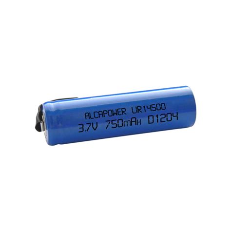 Lir14500 Batteria Ricaricabile Litio Li Ion 14500 37v 750mah Aa