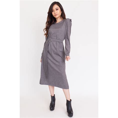 Angular Shoulder T Shirt Dress Shopee Malaysia