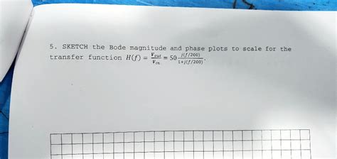SOLVED Sketch The Bode Magnitude And Phase Plots To Scale For The