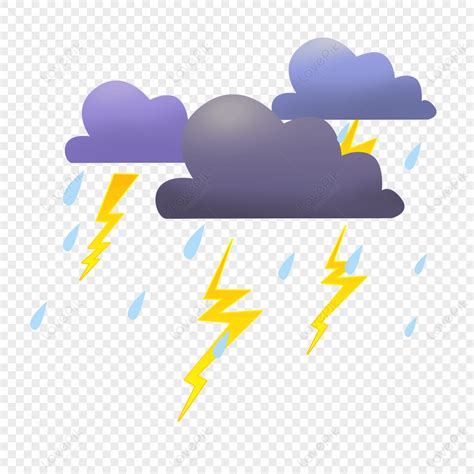Clouds Weather Raining Lightning Clip Artdark Cloudsyellow Png Free