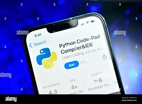 New Delhi India 20 March 2024 Python Code App On Making Apps And