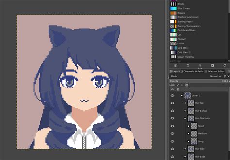 D Female Character Portrait V By PixelGrassWork