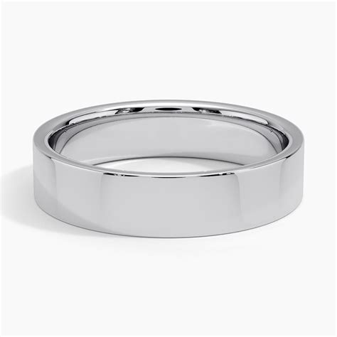 5mm Solid Platinum Wedding Band Unifort Fit Ring Etsy