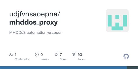 Github Udjfvnsaoepna Mhddos Proxy Mhddos Automation Wrapper