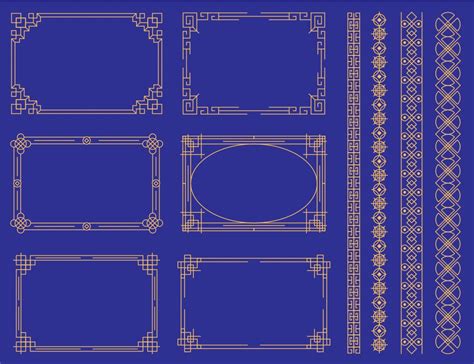 Vector Khung Hoa Văn Cổ điển Trang Trí Phông Nền 63