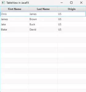 How To Use The Table View In JavaFX Perfect Tutorial