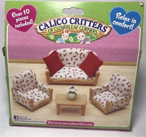 Calico Critters Furniture Living Room Suite Playset New 1899579147