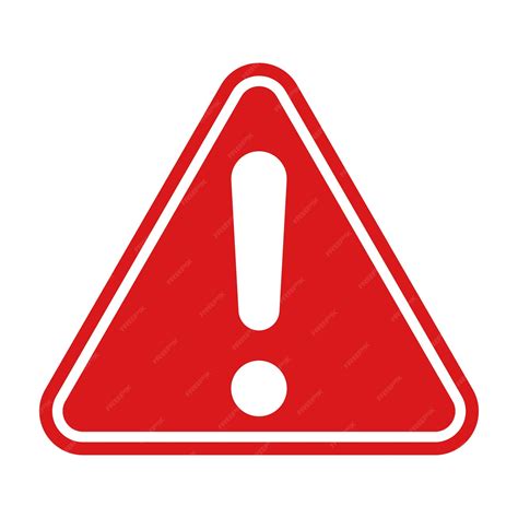 Premium Vector Red Triangle Icon Industry Safety Alarm False Warning
