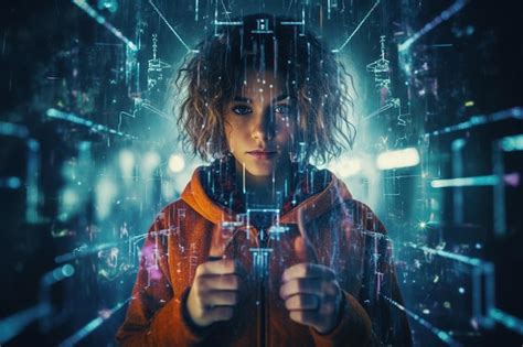 ディストピア世界における Ai の倫理的ジレンマ プレミアム写真
