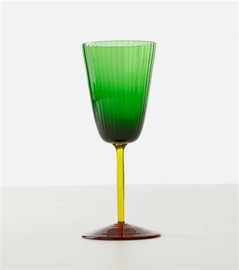 Murano White Wine Glass In Green Dolce Gabbana Casa Mytheresa
