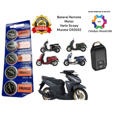 Jual Baterai Remote Motor Honda Vario Scopy Baterai Murata CR Shopee Indonesia