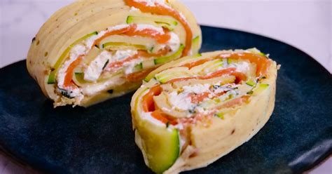 Roulé aux courgettes et au saumon recette de Roulé aux courgettes et