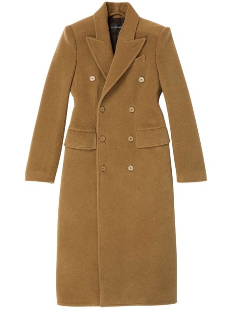 Balenciaga Hourglass Double Breasted Coat Farfetch