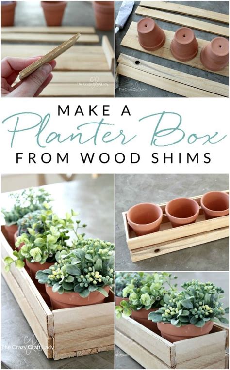 Make A Diy Wood Planter Box From Wood Shims Diy Wood Planters Diy
