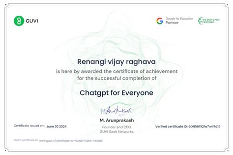 r vijaya raghava on linkedin guvi chatgpt learning