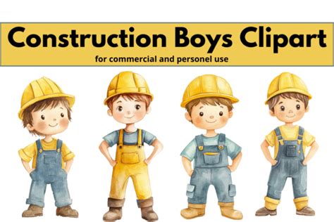 Cute Construction Boy Clipart Graphic By Sublimation Avenue · Creative