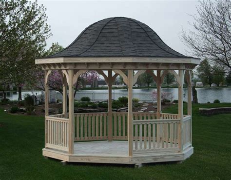12 Wood Octagon Gazebo With Bell Roof Pequea