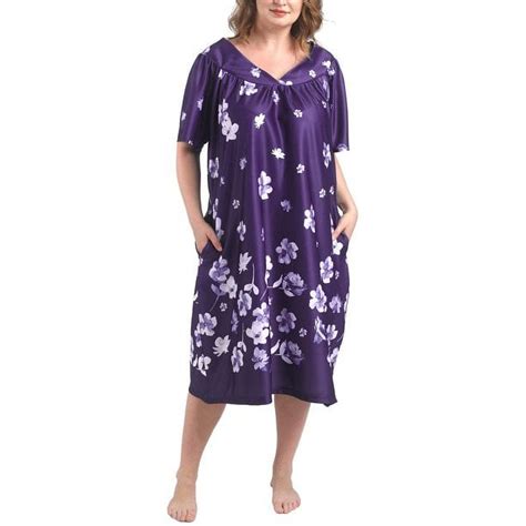 FEREMO Plus Size Lounge Dresses Moomoo Nightgown Womens Short Sleeve