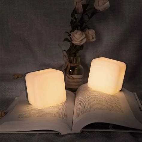 Modern LED Desk Timer Lamps USB Rechargeable Night Light Dimmable Mini Portable Table LED Night