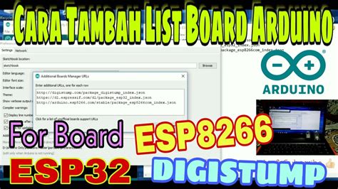 cara cepat menambahkan board esp32 board esp8266 and board digistump