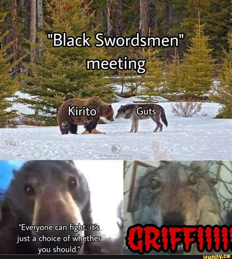 Black Swordsmen Meeting Kirito Guts Everyone Can Fight Its Just A