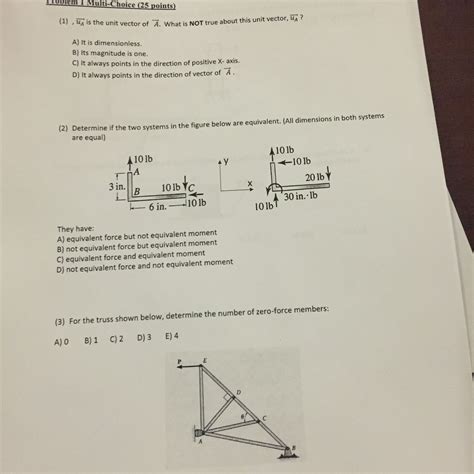 Solved U A Is The Unit Vector Of A What Is Not True About