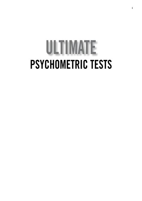 Solution Ultimate Psychometric Tests Over 1000 Verbal Numerical