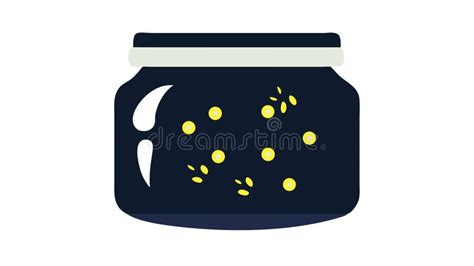 Jar With Fireflies Icon Magical Night Vector Design Generative Ai Stock Vector Illustration